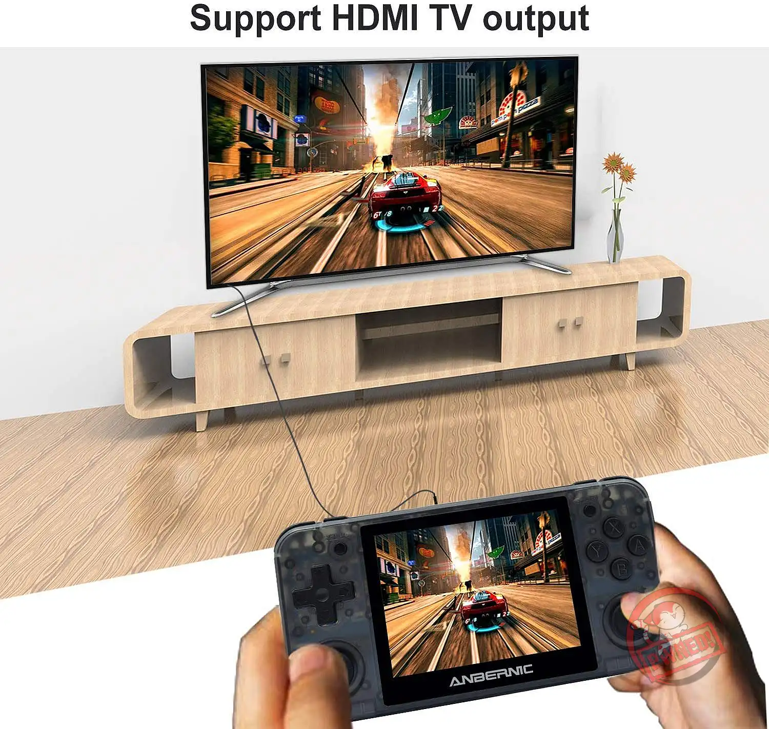 Anbernic RG350P Handheld Console - 16GB Clear Black (New) | Buy from ...