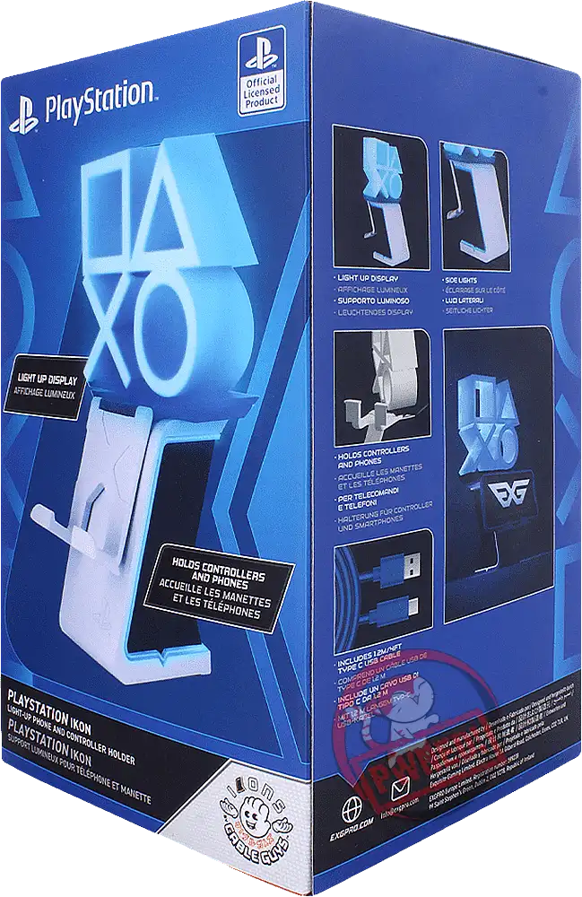 Cable Guys Phone & Controller Holder - PlayStation Light Up Ikon (New ...