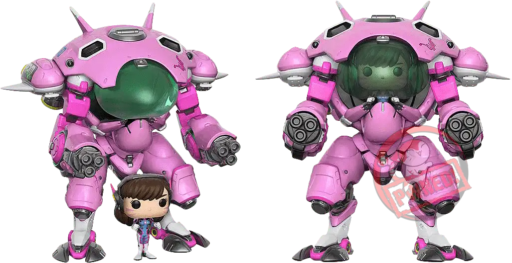 Funko Pop! Games: Overwatch - D.Va with MEKA Super Sized 6'' Vinyl ...