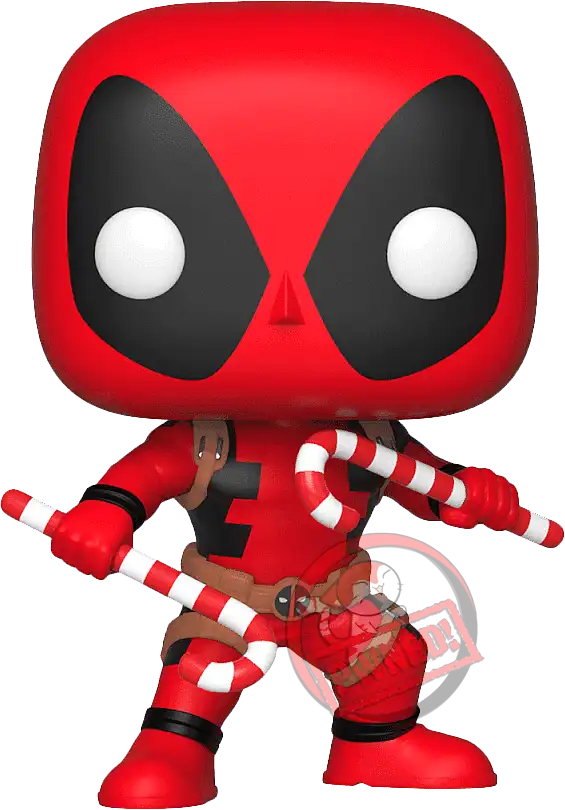 Funko Pop! Marvel: Deadpool with Candy Canes Vinyl Bobble-Head (New ...