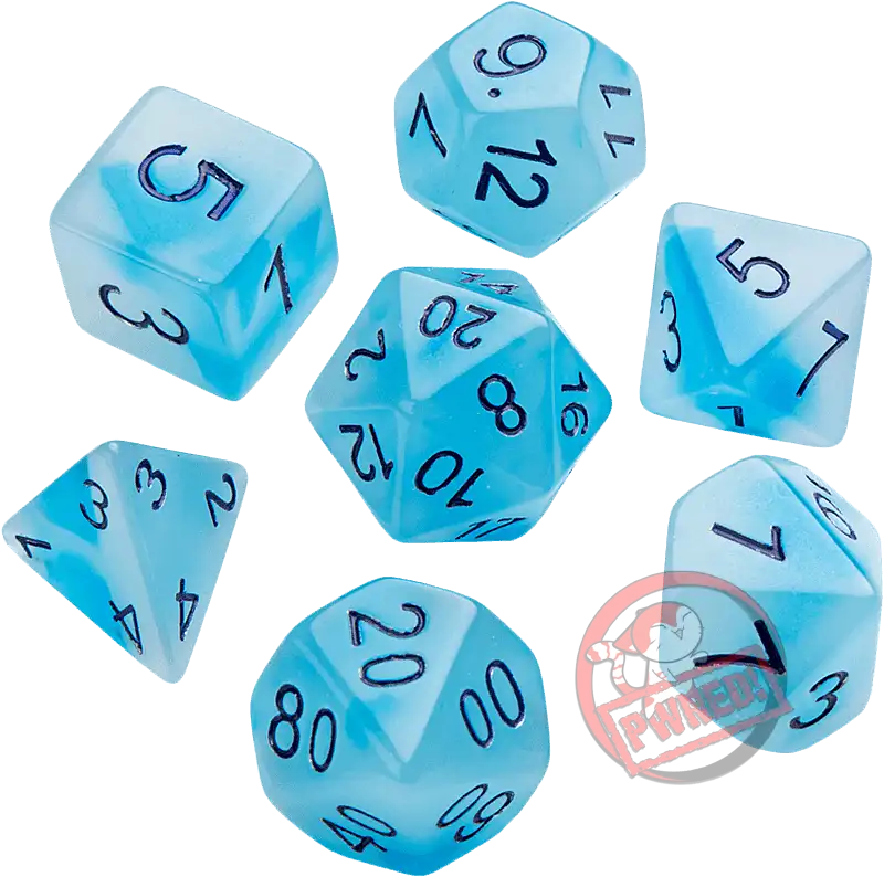RPG Dice Set - Glow Series - Icy Crumbs (New) | Buy from Pwned Games ...