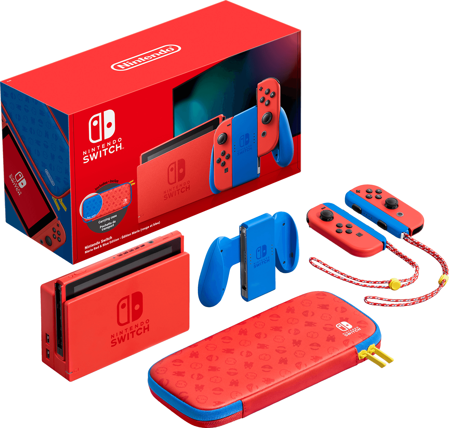 Nintendo Switch 32gb Console V2 Mario Red And Blue Special Edition Ns
