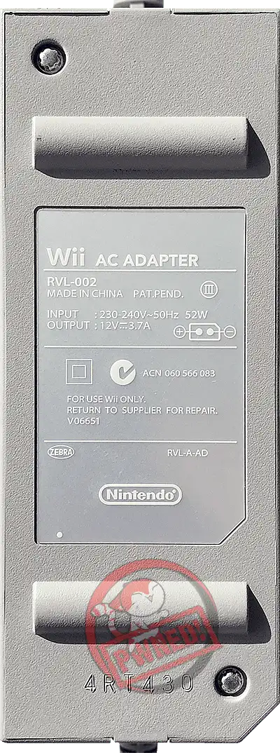 Nintendo Wii & Wii Mini AC Adapter / Charger / Power Supply / PSU (Wii ...