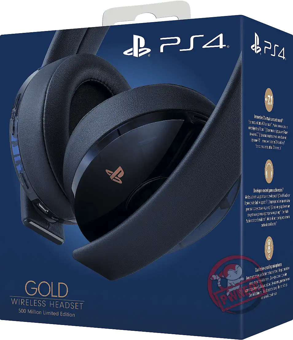 PlayStation 4 Gold Wireless Headset - Translucent Blue 500 Million ...