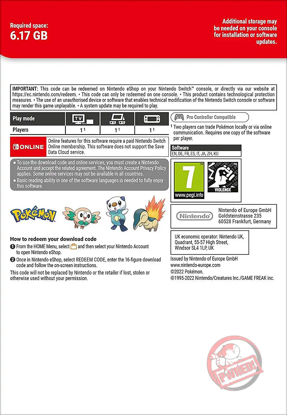 Pokemon Legends: Arceus [Digital Code](NS / Switch)(New) | Buy from ...