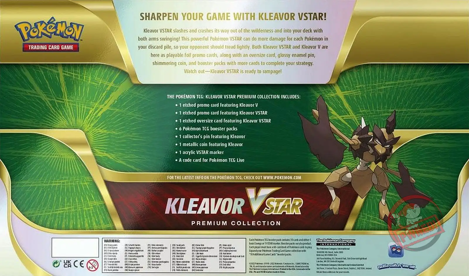 Pokemon TCG: Kleavor VSTAR Premium Collection (New) | Buy from Pwned ...