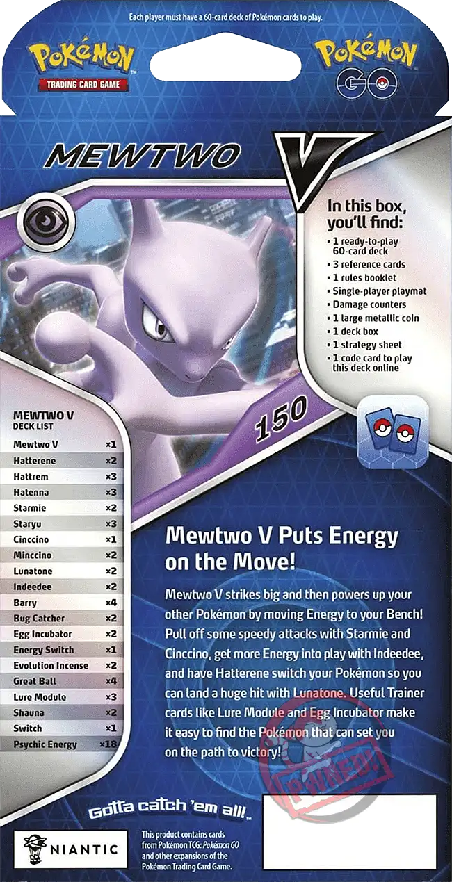 Pokemon TCG: Pokemon GO V Battle Deck - Mewtwo V (New) | Buy from Pwned ...