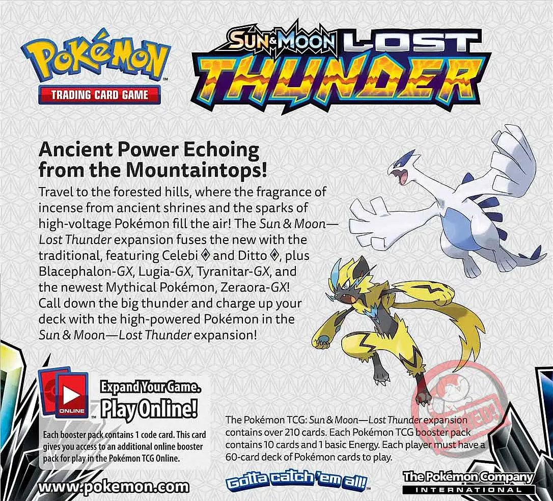 Pokemon TCG Sun Moon Lost Thunder Booster Pack New Buy From Pokemon TCG Sun Moon Lost Thunder Booster Pack New Buy From