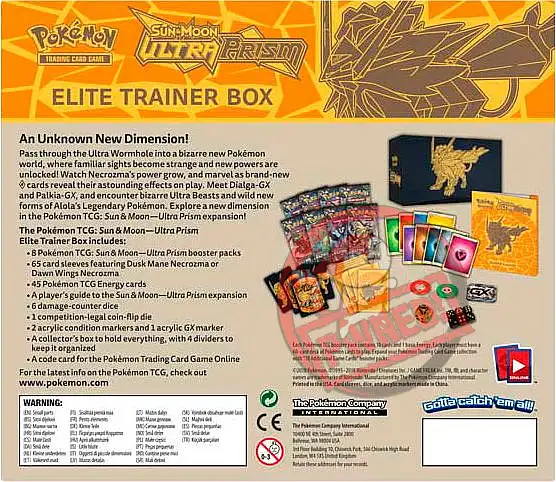Pokemon TCG: Sun & Moon - Ultra Prism Elite Trainer Box featuring Dusk ...