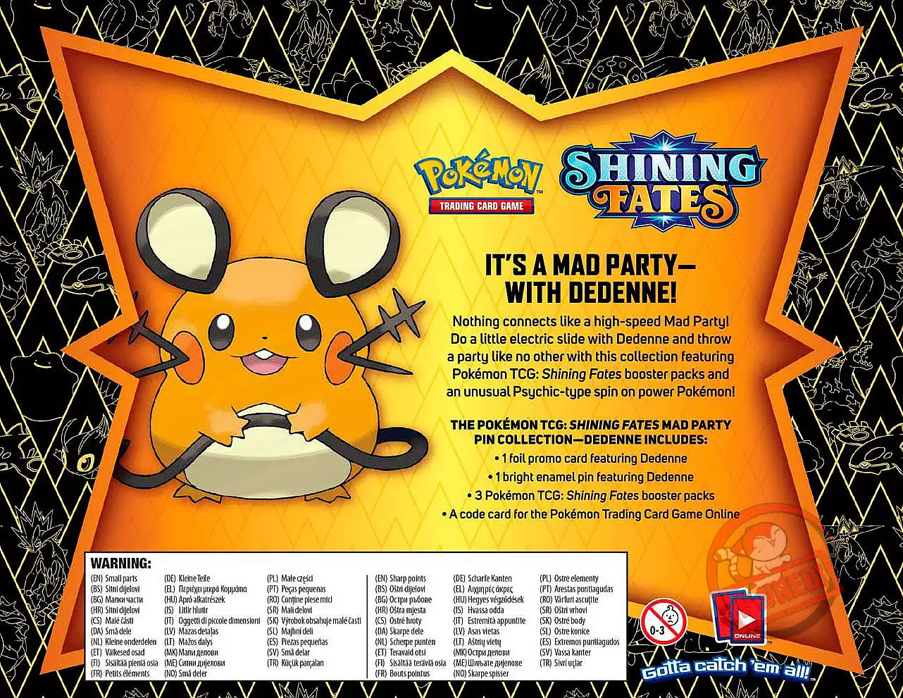 Pokemon TCG: Sword & Shield - Shining Fates Mad Party Pin Collection ...