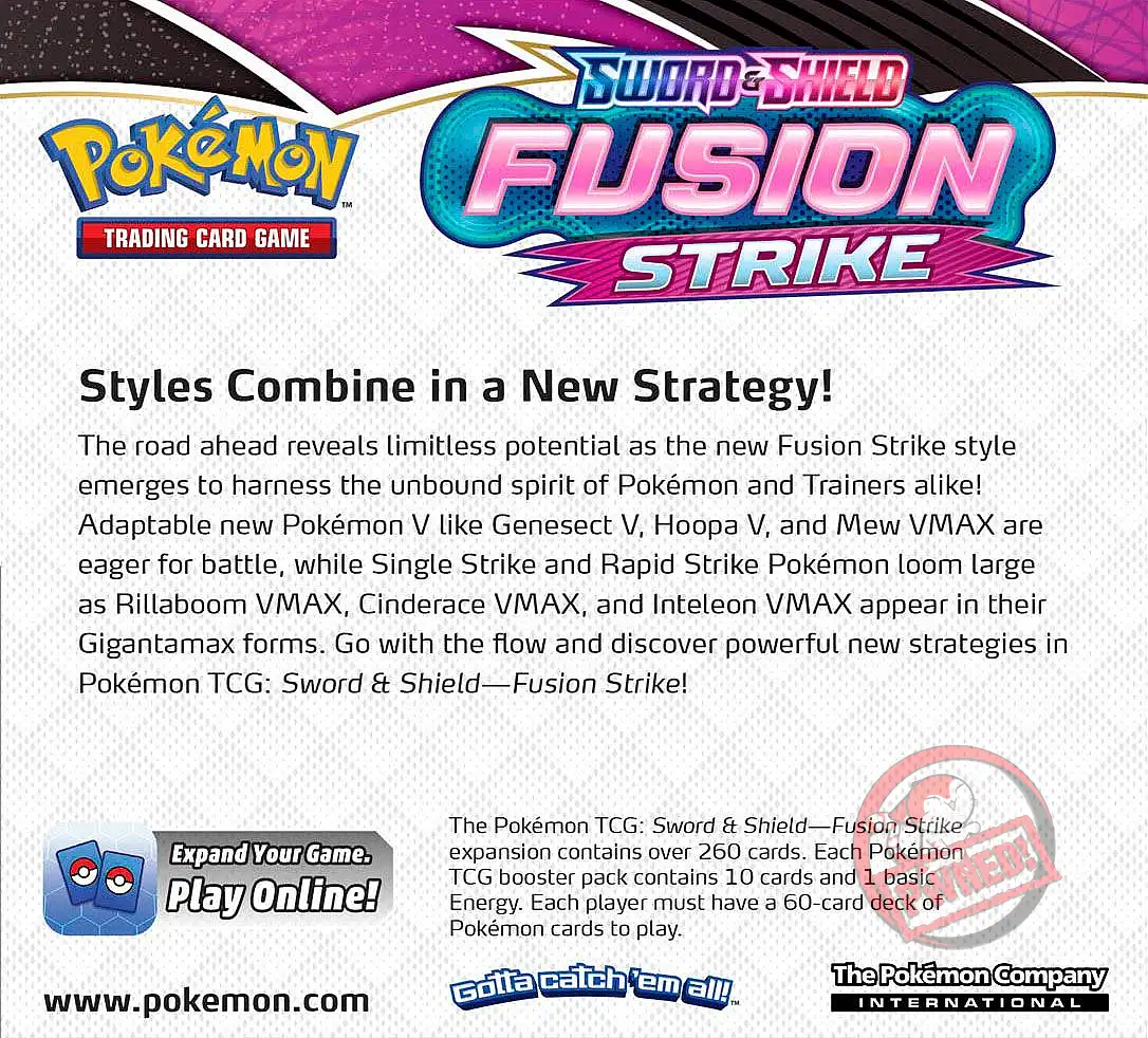 Pokemon TCG: Sword & Shield - Fusion Strike Booster Pack (New) | Buy ...