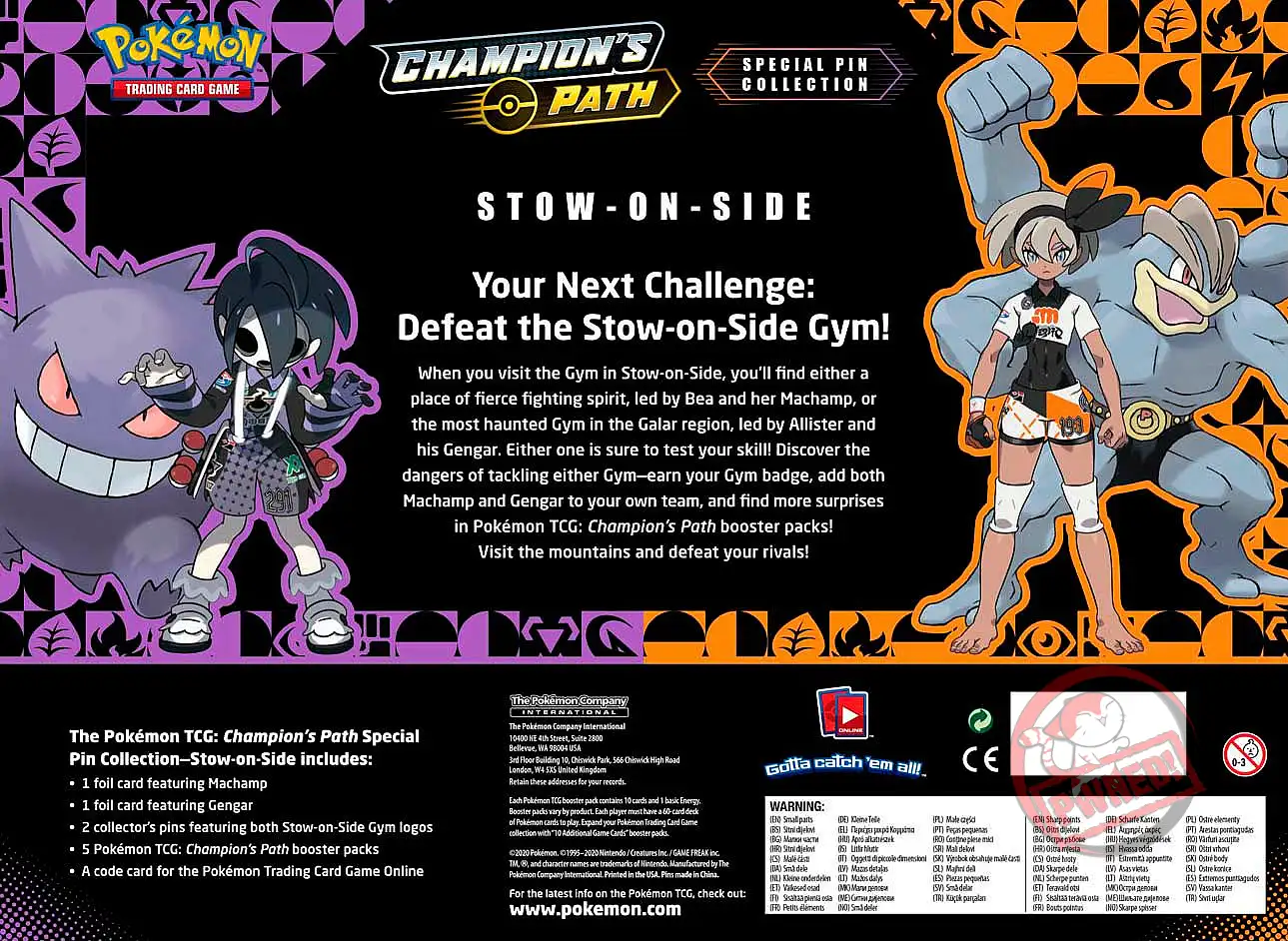 Pokemon TCG: Sword & Shield - Champion's Path Special Pin Collection ...