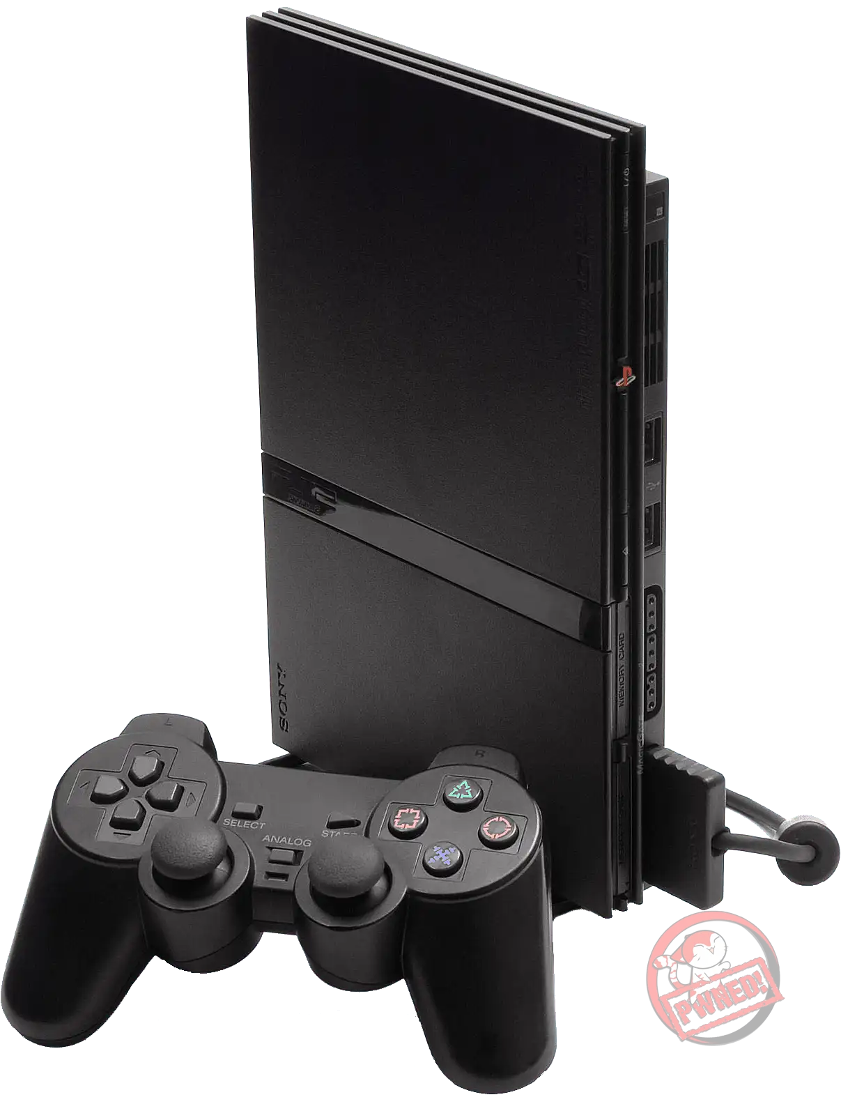 PlayStation 2 Slim Console with Generic Controller - Black (PS2)(Pwned ...