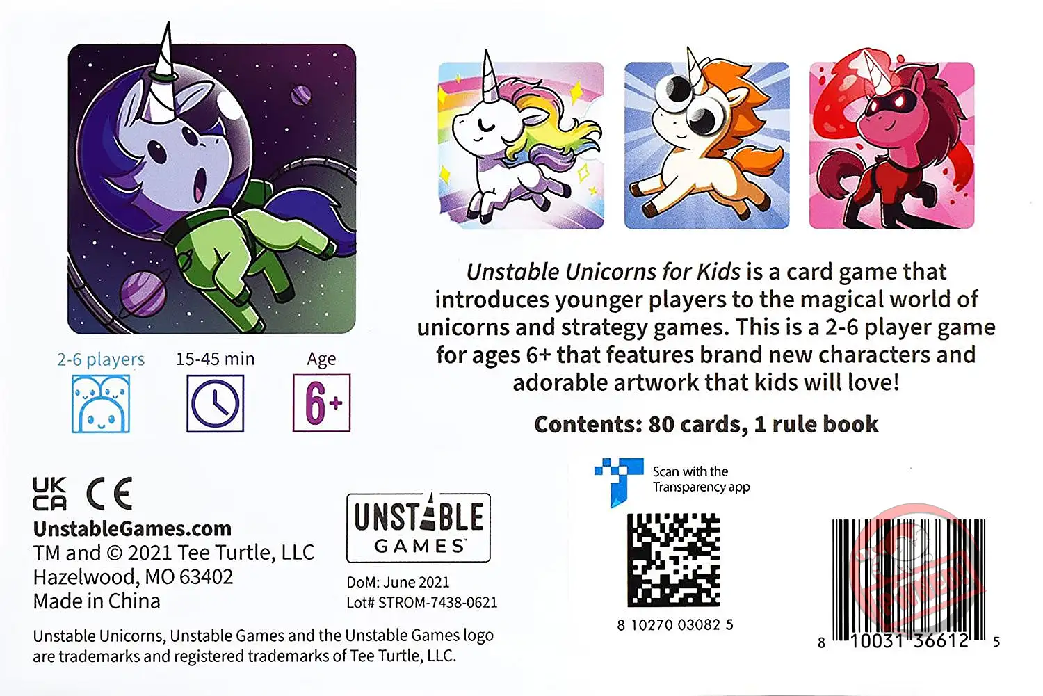 Unstable Unicorns - For Kids (New) | Buy from Pwned Games with ...