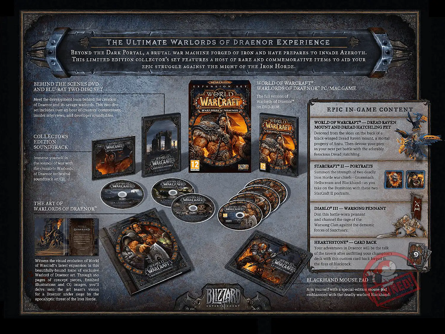 World of WarCraft: Warlords of Draenor - Collector's Edition (Expansion ...